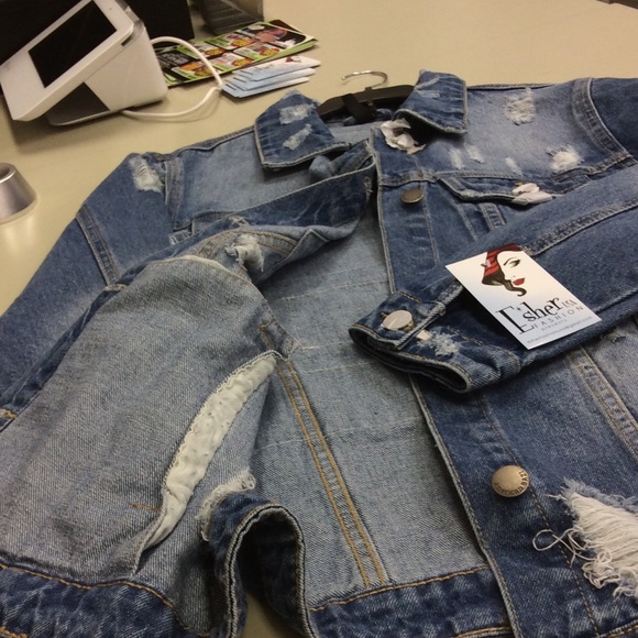 Jackets & Coats | Denim Jacket With Names Of Cities On The Back | Poshmark