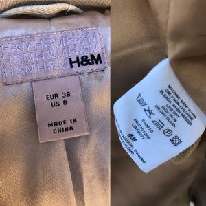 H&M | Jackets & Coats | Hm Military Trench Collarless Jacket Khaki ...