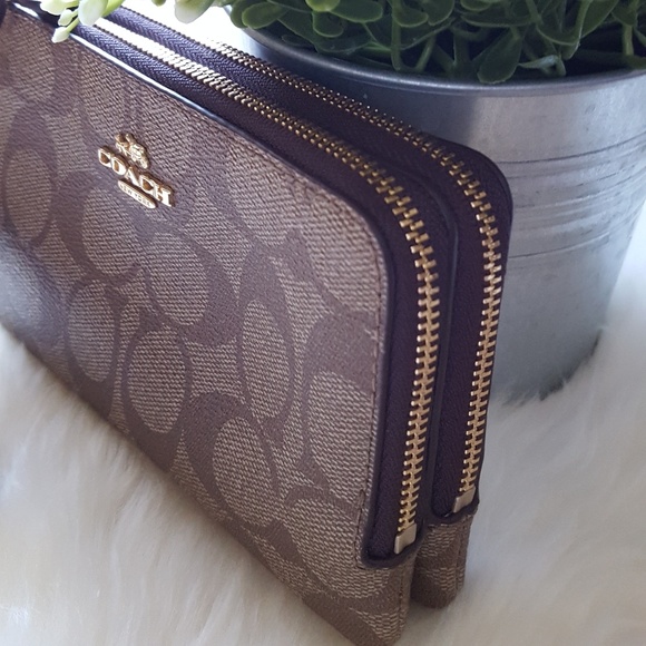 Bags | Coach Double Corner Zip Wallet | Poshmark