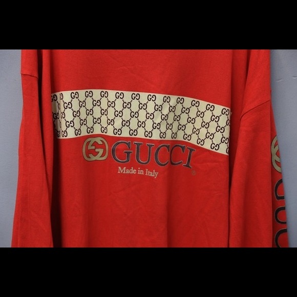 Gucci | Shirts | Vintage Mens Red Gucci Shirt Xl | Poshmark