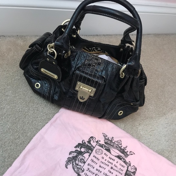 Juicy Couture | Bags | Juicy Couture Black Leather Handbag | Poshmark