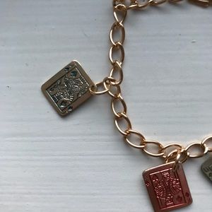 Jewelry | Brassy Gold Playing Cards Charm Bracelet | Poshmark