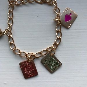Jewelry | Brassy Gold Playing Cards Charm Bracelet | Poshmark