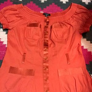 bebe | Tops | Bebe Orange Top | Poshmark