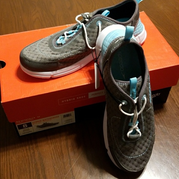 Speedo | Shoes | Speedo Hybrid Watercoss Gray Blue Shoe Nwt | Poshmark