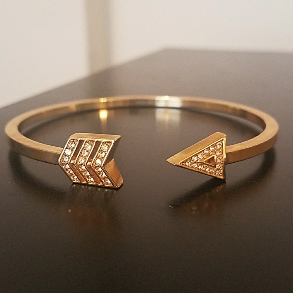 Baublebar Gold Arrow Rhinestone Bangle - Gem