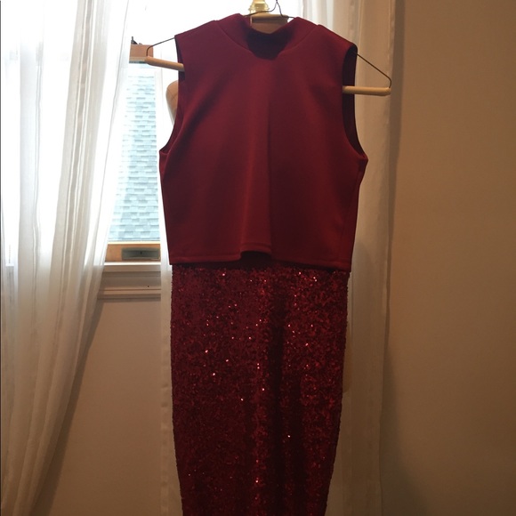 ASOS | Dresses | Asos Crop Top Mini Sequin Bodyconscious Dress | Poshmark