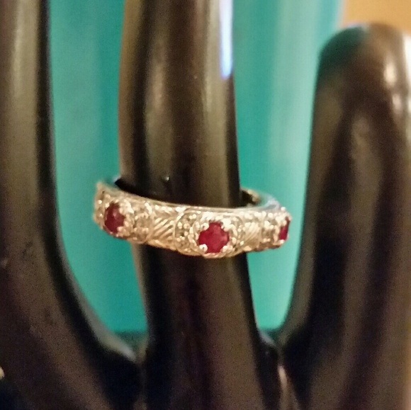 Judith Ripka | Jewelry | Judith Ripka Silver And Ruby Cz Stones | Poshmark