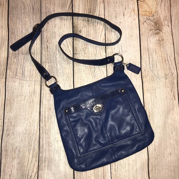Coach | Bags | Coach Crossbody Purse In Blue | Poshmark