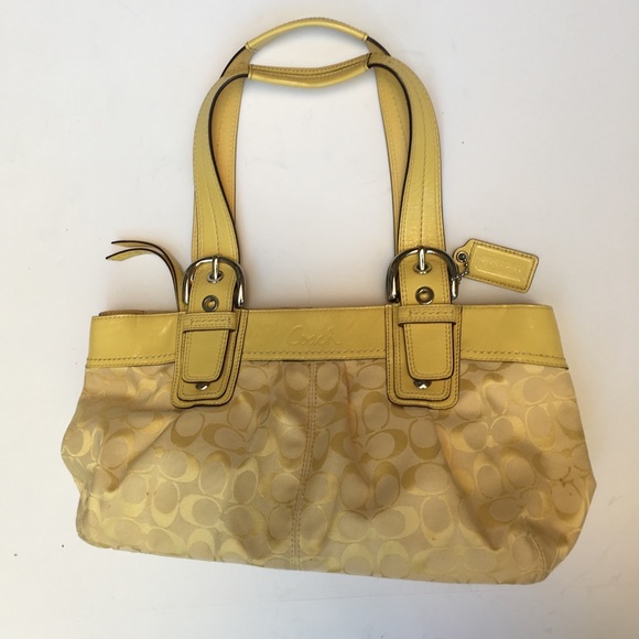 Coach | Bags | Coach Yellow Shoulder Bag | Poshmark