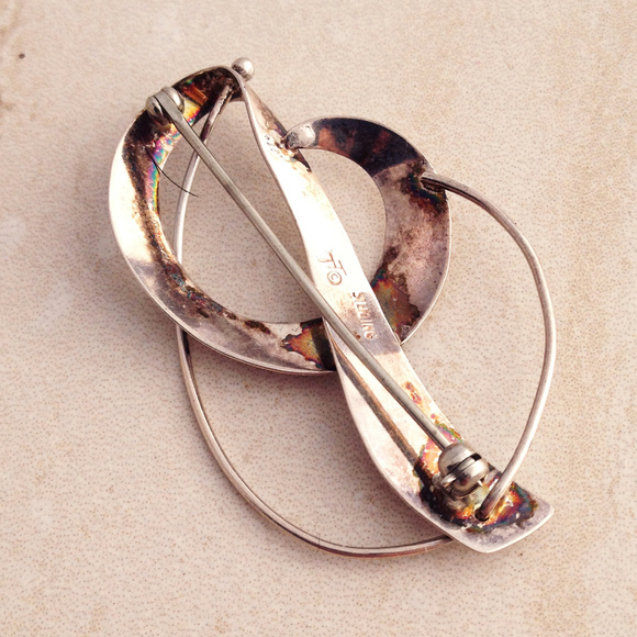 TT | Jewelry | Vintage Sterling Modernist Swirl Brooch | Poshmark