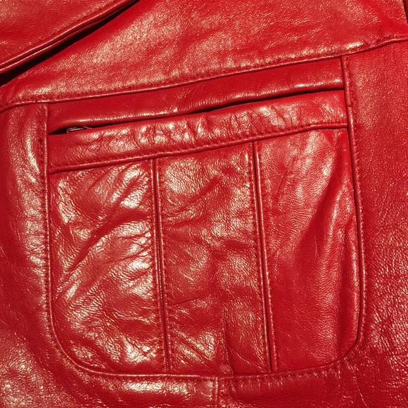 Kenneth Cole Reaction | Jackets & Coats | Bright Red Leather Jacket ...