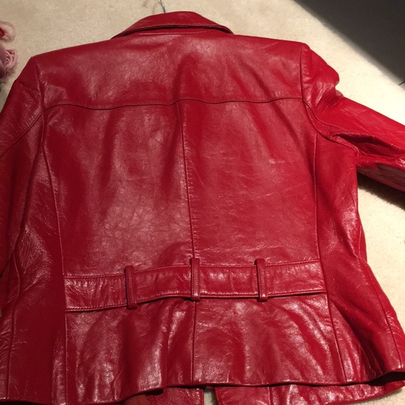 Kenneth Cole Reaction | Jackets & Coats | Bright Red Leather Jacket ...
