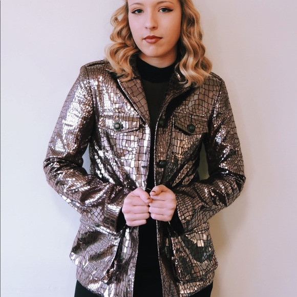 Tracy Porter | Jackets & Coats | Tracy Porter Metallic Jacket | Poshmark