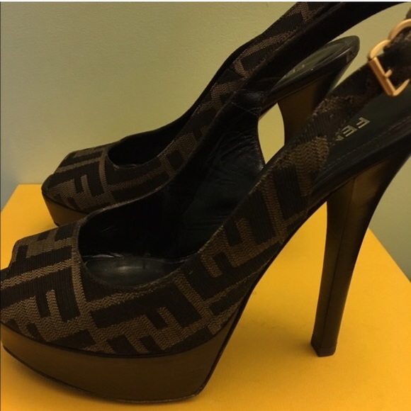 Fendi | Shoes | Fendi Slingback Classic Heel | Poshmark