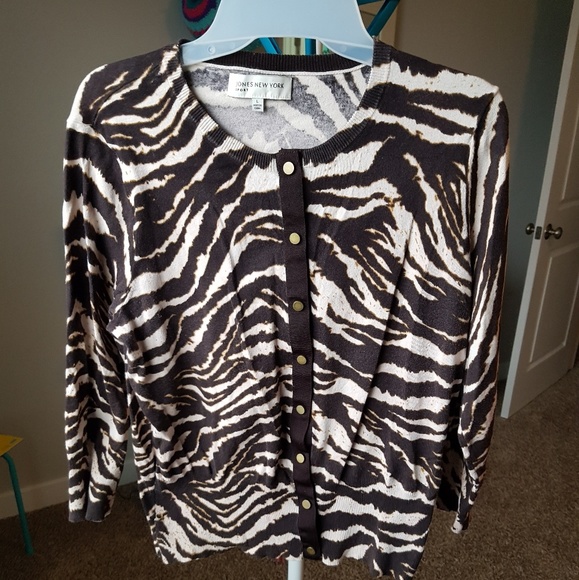 Jones New York | Sweaters | Zebra Print Sweater | Poshmark