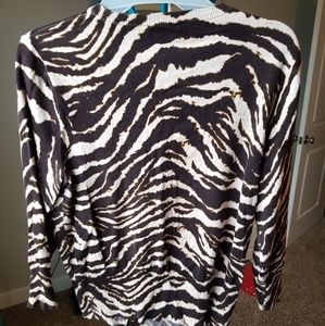 Jones New York | Sweaters | Zebra Print Sweater | Poshmark