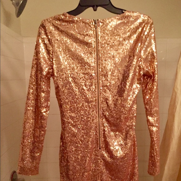 Dresses | Rare Beautiful Rose Gold Bling Dress | Poshmark