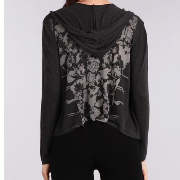 M.Rena Los Angeles | Tops | Nwt Open Front Drape Knit Yoga Hooded Cardi ...