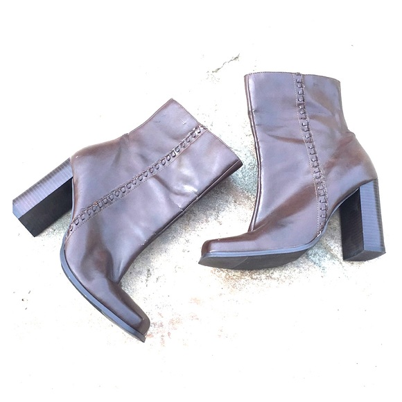 Element | Shoes | Elements Brown Heeled Ankle Boots | Poshmark