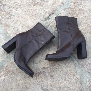 Element | Shoes | Elements Brown Heeled Ankle Boots | Poshmark