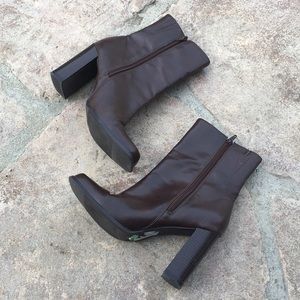 Element | Shoes | Elements Brown Heeled Ankle Boots | Poshmark