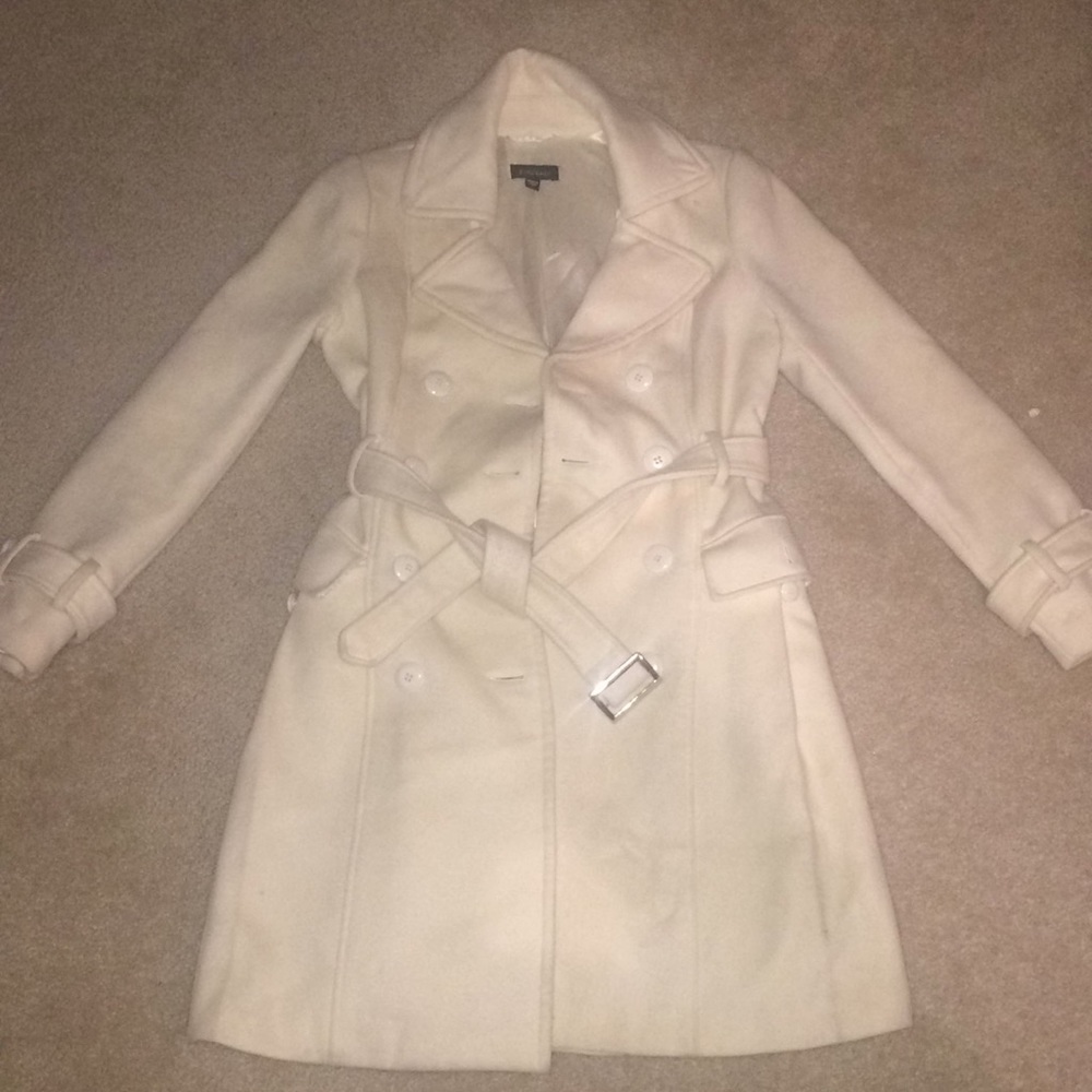 Bebe Wool Cream Tench Coat - Gem