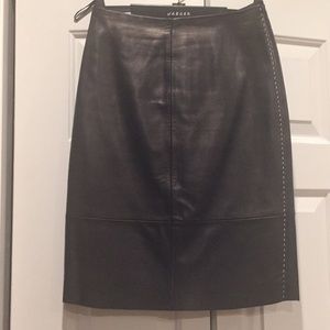Banana Republic | Skirts | Banana Republic Black Leather Pencil Skirt ...