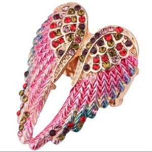 Jewelry | Angel Wings Multicolor Crystal Rhinestones Ring | Poshmark