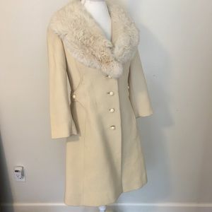 Jackets & Coats | Vintage Coat With Fur Collar | Poshmark