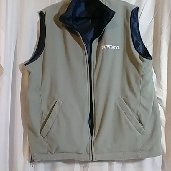 NFL | Jackets & Coats | Dallas Cowboys Mens Medium Reversable Vest ...