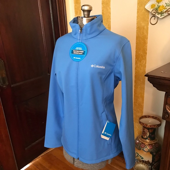 Columbia | Jackets & Coats | Nwt Columbia Light Blue Windrain Resistant ...