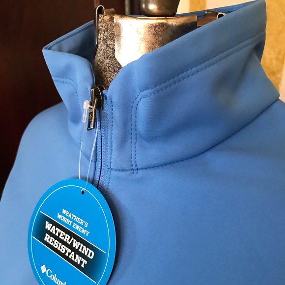 Columbia | Jackets & Coats | Nwt Columbia Light Blue Windrain Resistant ...
