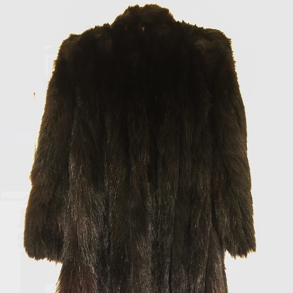 Jackets & Coats | Vintage 4s Fur Coat 1940s Black Skunk Size S | Poshmark