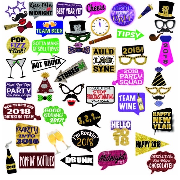 Other | Extra Large New Years Eve Party Photo Booth Props | Poshmark