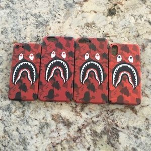 Bape | Accessories | Red Bape Iphone Cases All Sizes | Poshmark