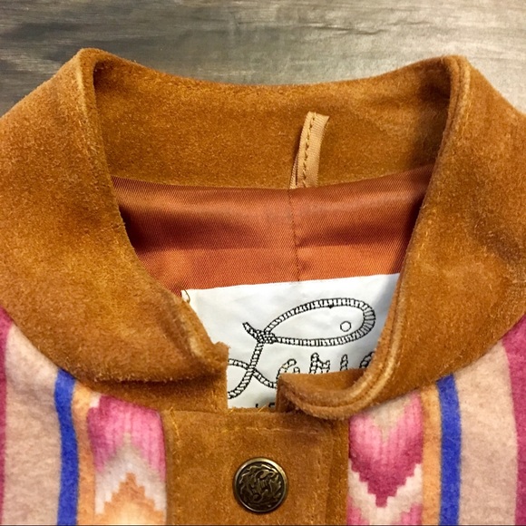 Lariat | Jackets & Coats | Rare Vintage Lariat Leather Fringe Navajo ...