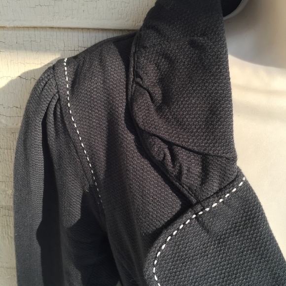 Nick & Mo | Jackets & Coats | Nick Mo Black Cotton Tie Front Coatcute ...