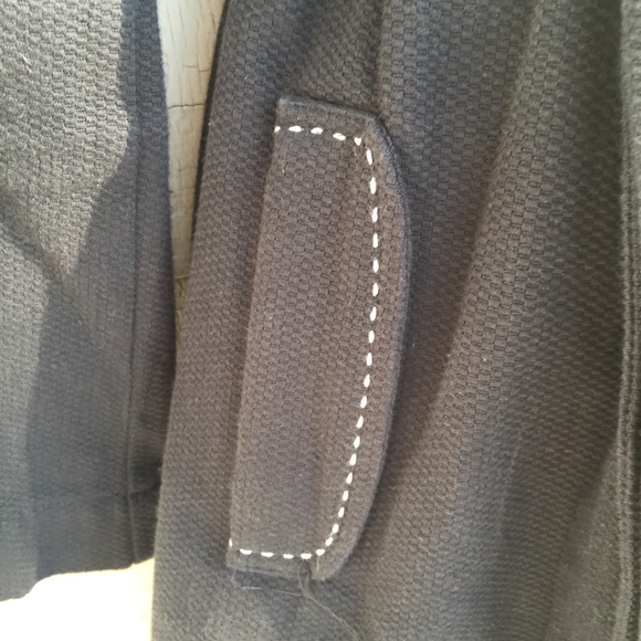 Nick & Mo | Jackets & Coats | Nick Mo Black Cotton Tie Front Coatcute ...