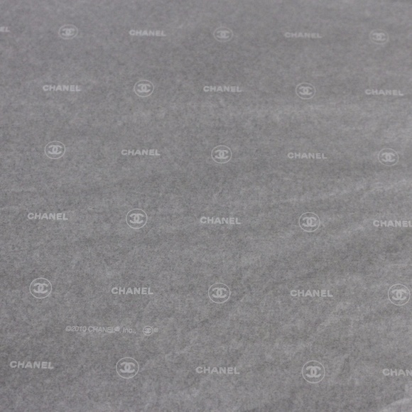 CHANEL | Other | Authentic Chanel Logo Wrap 2 Sheets Tissue Paper ...