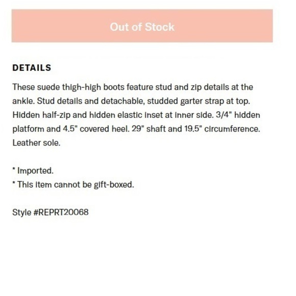 Report Signature | Shoes | Report Signature Genuine Suede Thigh High ...