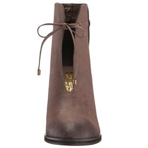 Urban Outfitters | Shoes | Taupe Distressed Front V Split Ankle Bootie ...