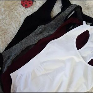 Tops | Black Racerback Thong Bodysuit Tank | Poshmark