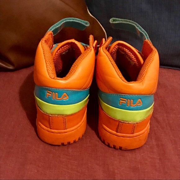 Fila | Shoes | Rare Vintage Retro Orange Colored Fila Sneakers | Poshmark