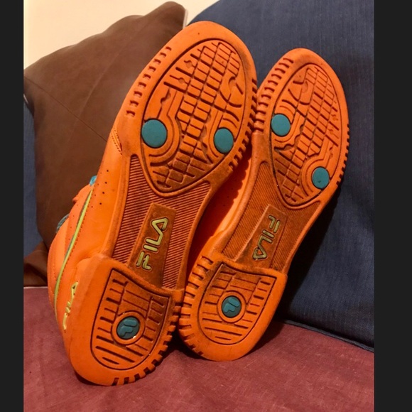 Fila | Shoes | Rare Vintage Retro Orange Colored Fila Sneakers | Poshmark
