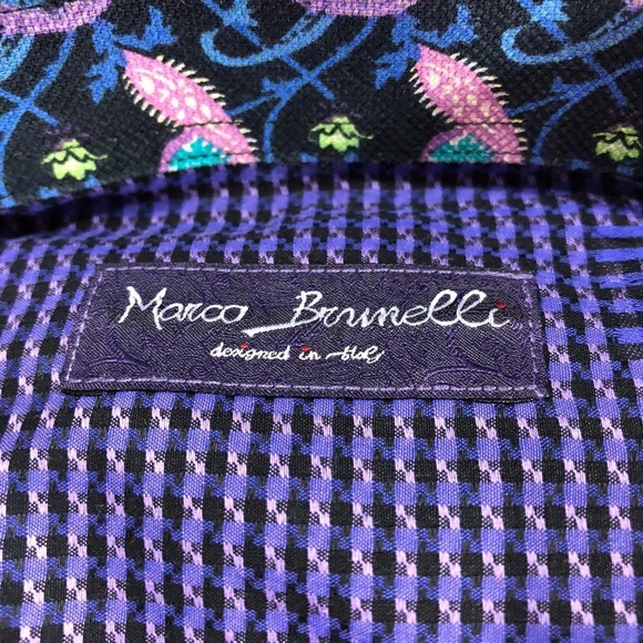 Marco Brunelli | Shirts | Marco Brunelli Xl Purple Flip Cuff Dress ...
