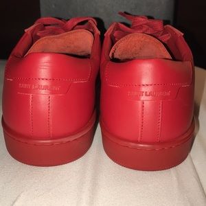 Yves Saint Laurent | Shoes | Saint Laurent All Red Shoes Lowtop | Poshmark