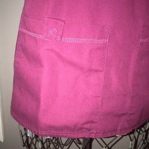 Cherokee | Tops | Cherokee Wine Color Scrub Top Xs | Poshmark