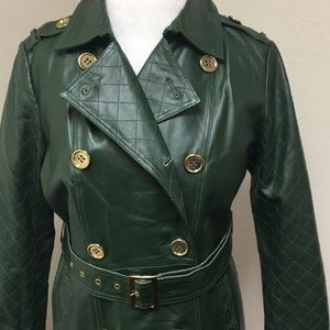 IMAN | Jackets & Coats | Green Iman Leather Jacket | Poshmark