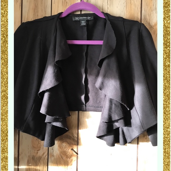 INC International Concepts | Sweaters | Inc Beautiful Black Ruffle ...